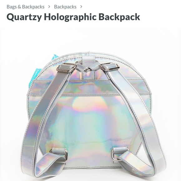 Thinkgeek | Bags | Quartzy Holographic Backpack | Poshmark